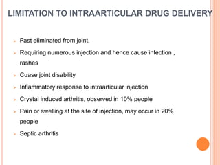 Intra articular drug delivery system final | PPTX