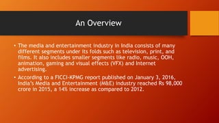 Industry Analysis Media and Entertainment Industry | PPT