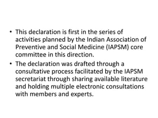 Iapsm declaration 2018 | PPT