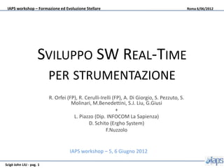 Iaps ws _space_sw_development.presentato | PPTX | Computer Software and Applications | Computing