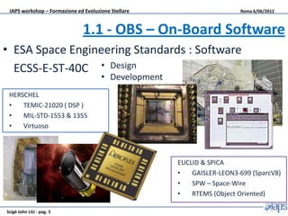 Iaps ws _space_sw_development.presentato | PPTX | Computer Software and Applications | Computing