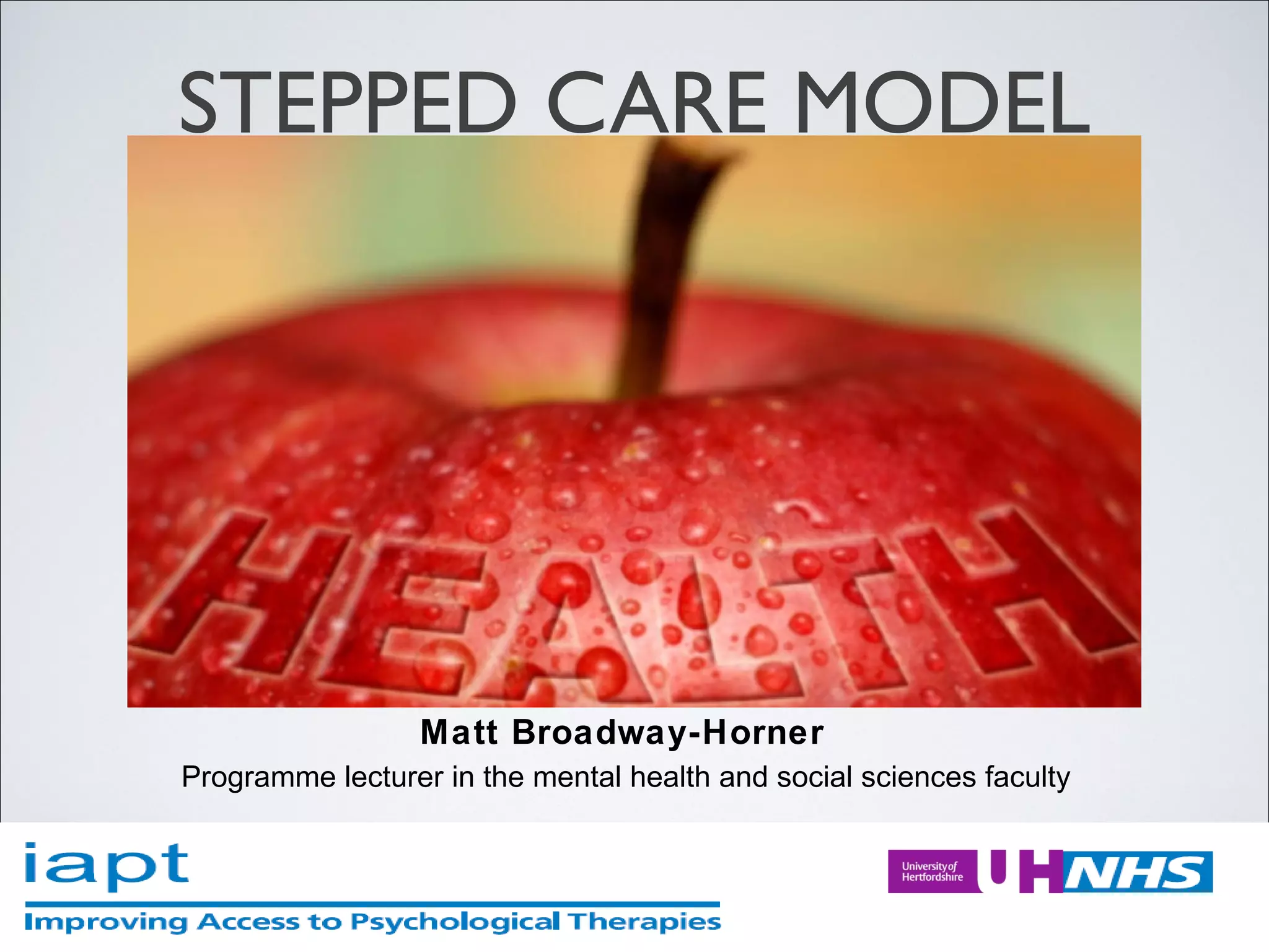 Iapt stepped care | PPT