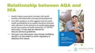 IAQM Forum: WHO guidelines Claire Holman | PPTX