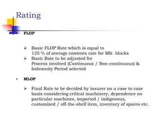 Industrial All Risk insurance Policy IAR | PPTX