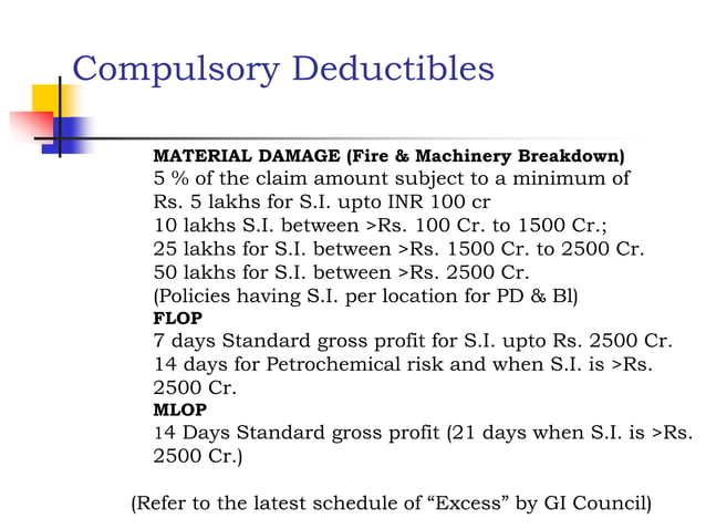 Industrial All Risk insurance Policy IAR | PPTX | Motor Insurance ...