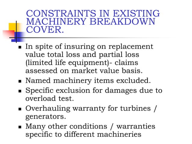Industrial All Risk insurance Policy IAR | PPTX | Motor Insurance ...