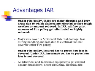 Industrial All Risk insurance Policy IAR | PPTX