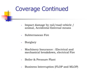 Industrial All Risk insurance Policy IAR | PPTX