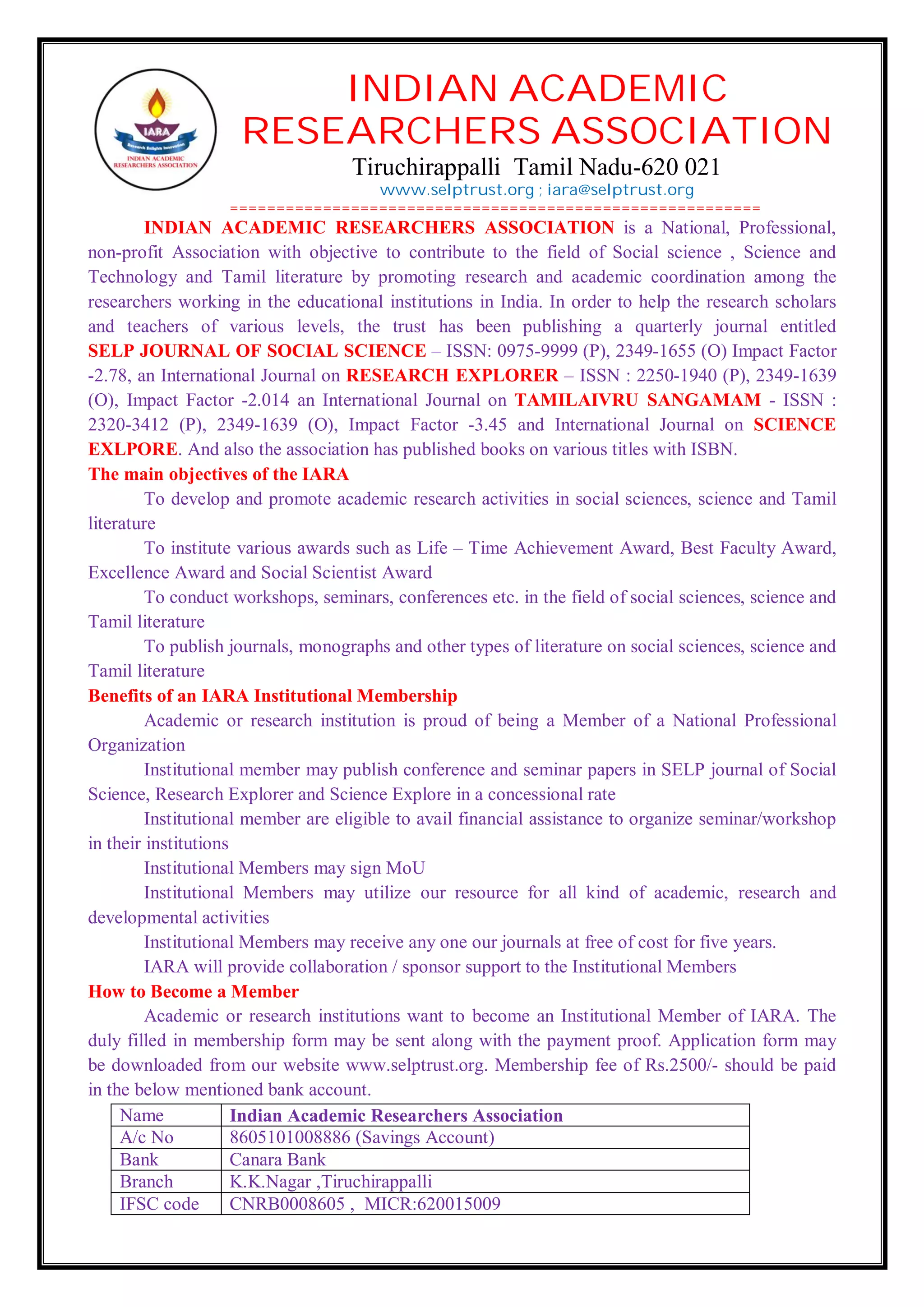 Iara institutional membership guidelines and application form | PDF