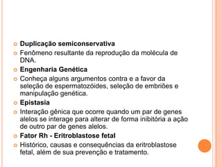 Slide Genética | PPTX
