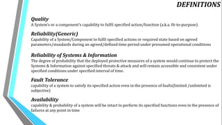 Information Assurance & Reliability Architecture | PDF