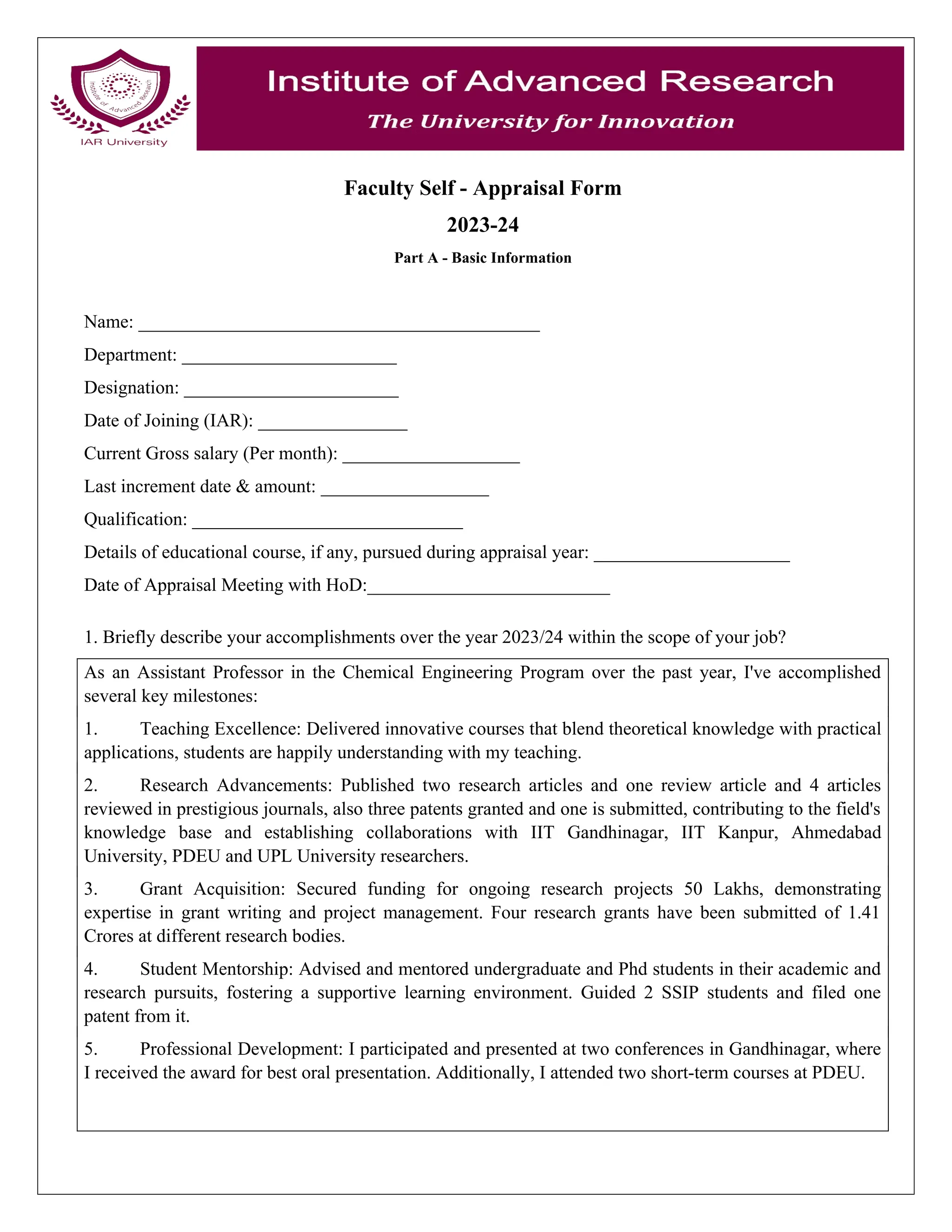IAR Appraisal Form for Teaching Staff.docx