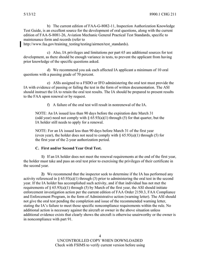 FAA IA renewal guidance | PDF
