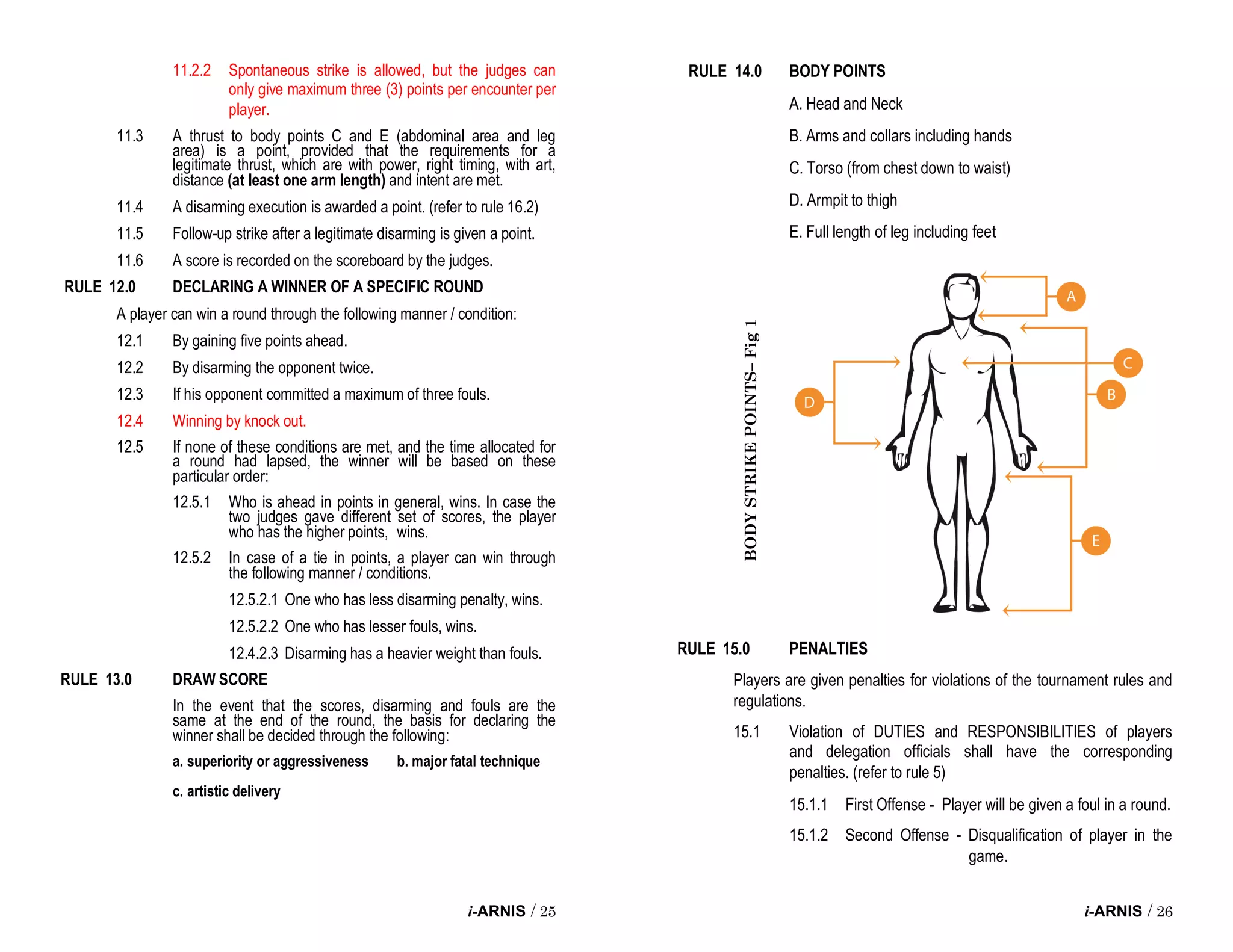 I arnis rules-2015-v03 | PDF