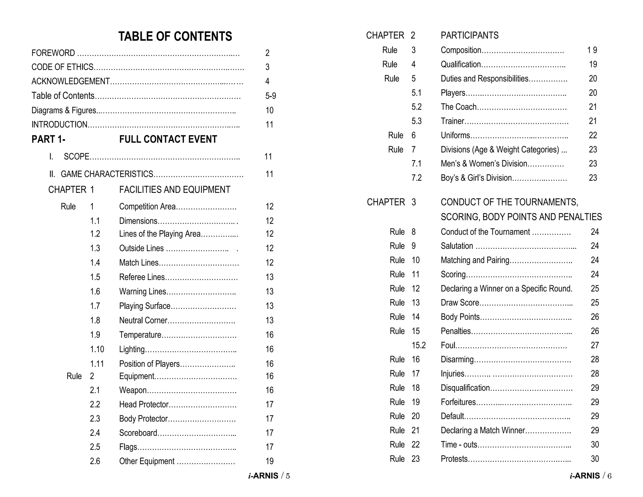 I arnis rules-2015-v03 | PDF