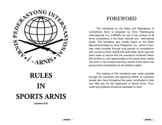 I arnis rules-2015-v03 | PDF