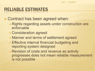 IAS 11 Construction Contracts | PPTX