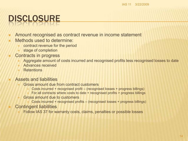 IAS 11 Construction Contracts | PPTX