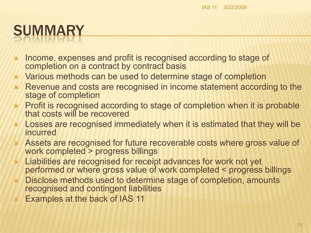 IAS 11 Construction Contracts | PPTX