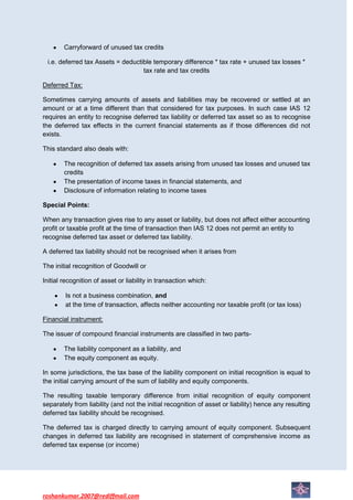 IAS 12 | DOCX | Business Accounting & Finance | Business