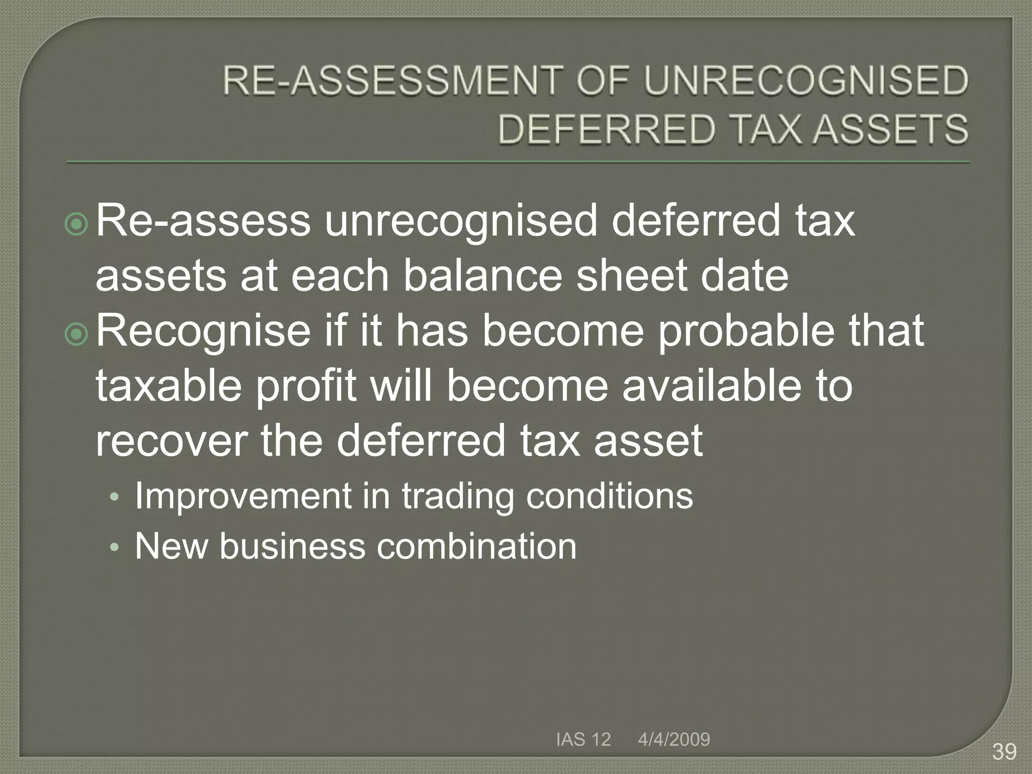 Ias 12 Income Taxes | PPT