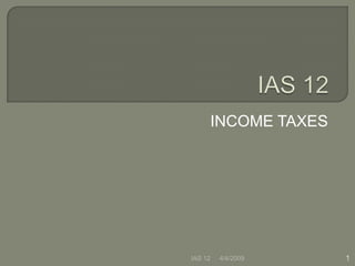 Ias 12 Income Taxes | PPT