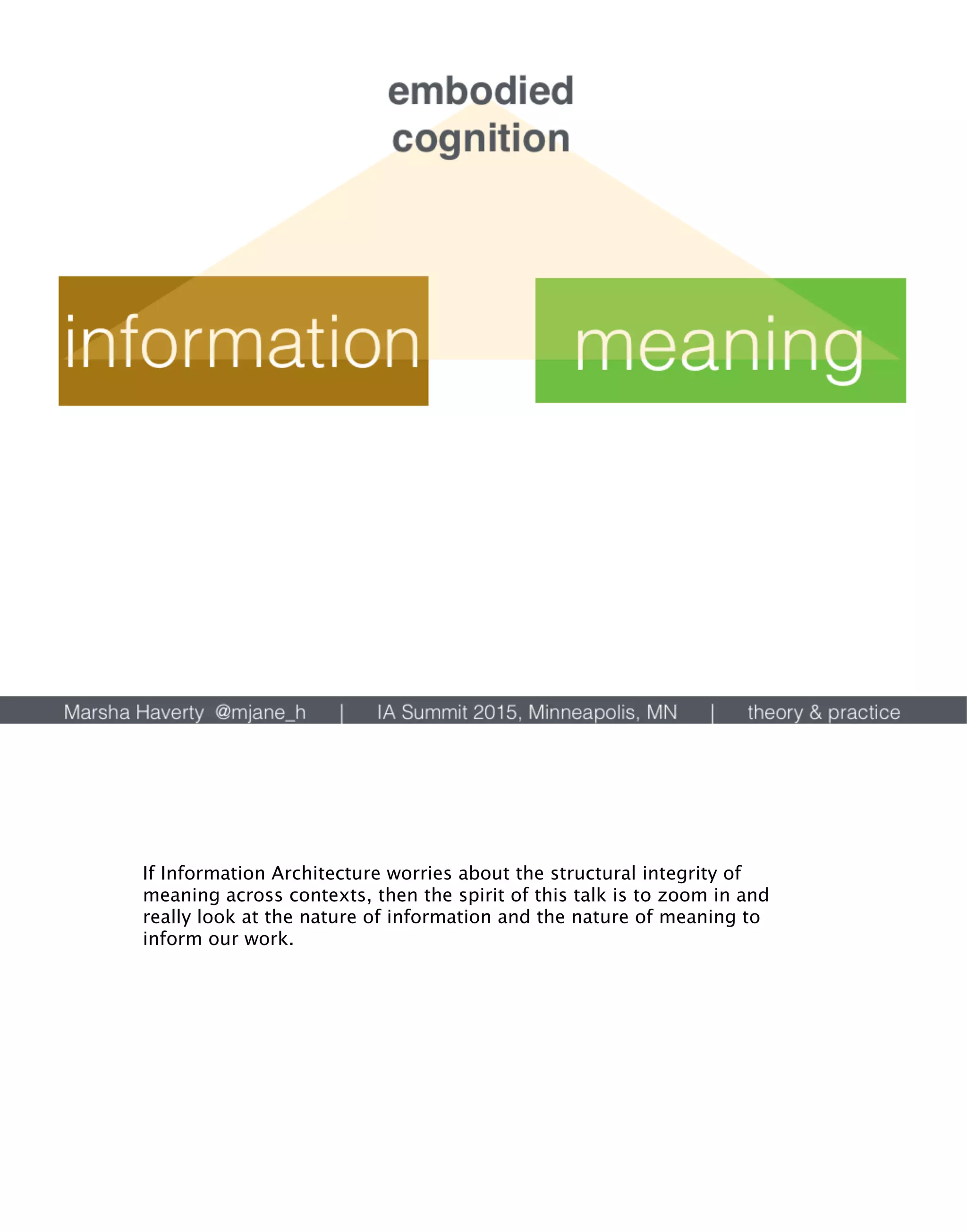 What we mean by meaning: new structural properties of information ...