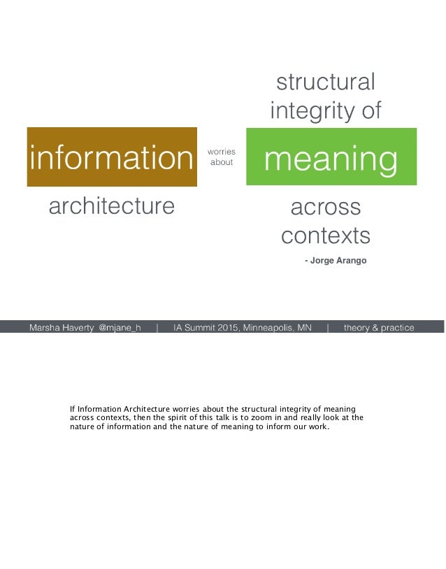 What we mean by meaning: new structural properties of information arc…