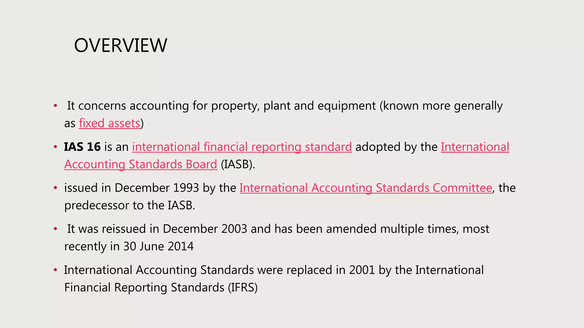 international accounting standards (IAS) 16 | PPTX