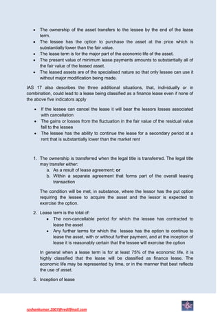 IAS 17 | DOCX | Real Estate Renting and Leasing | Real Estate