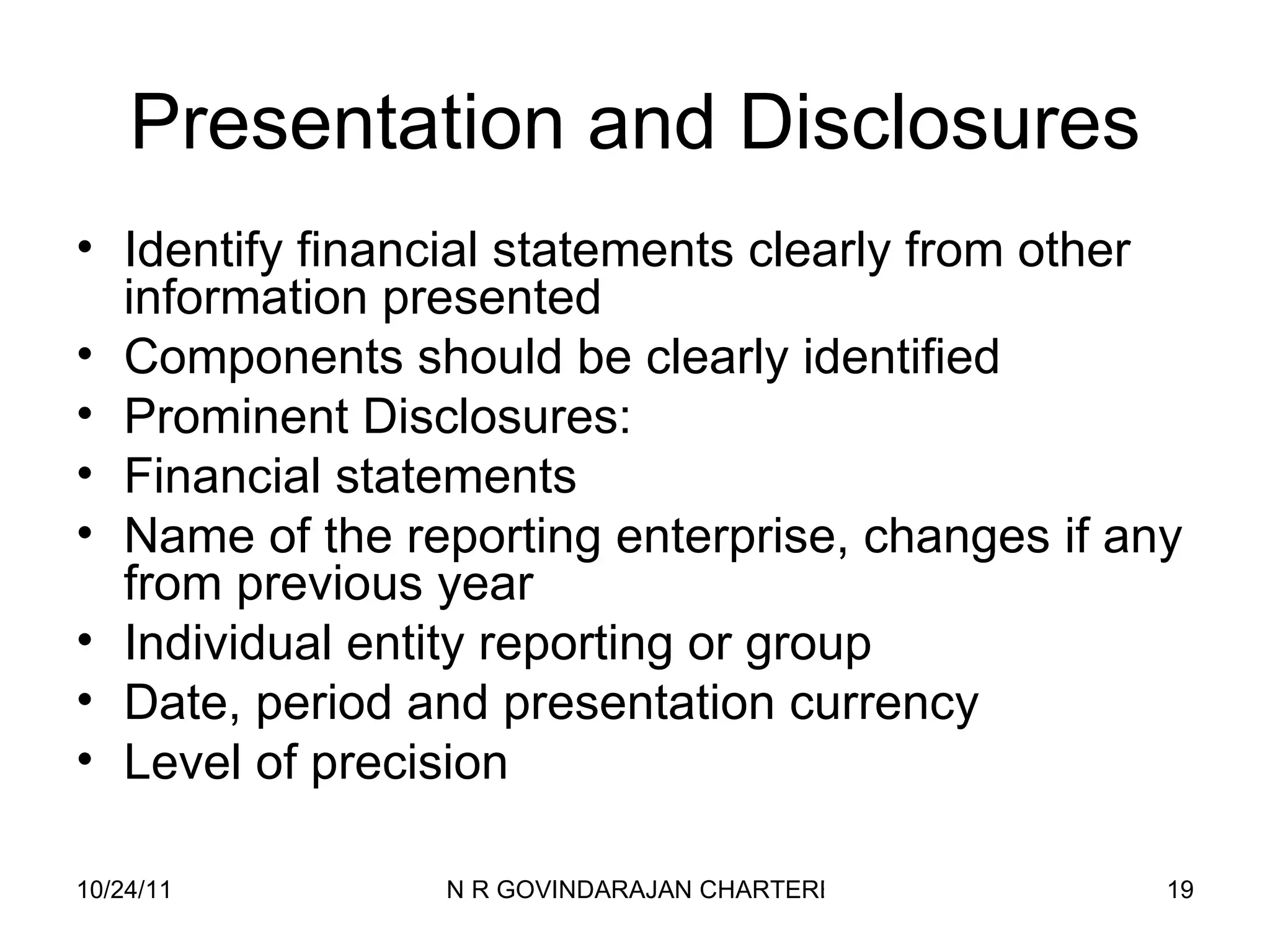 Ias 1 presentation of financial statements | PPT