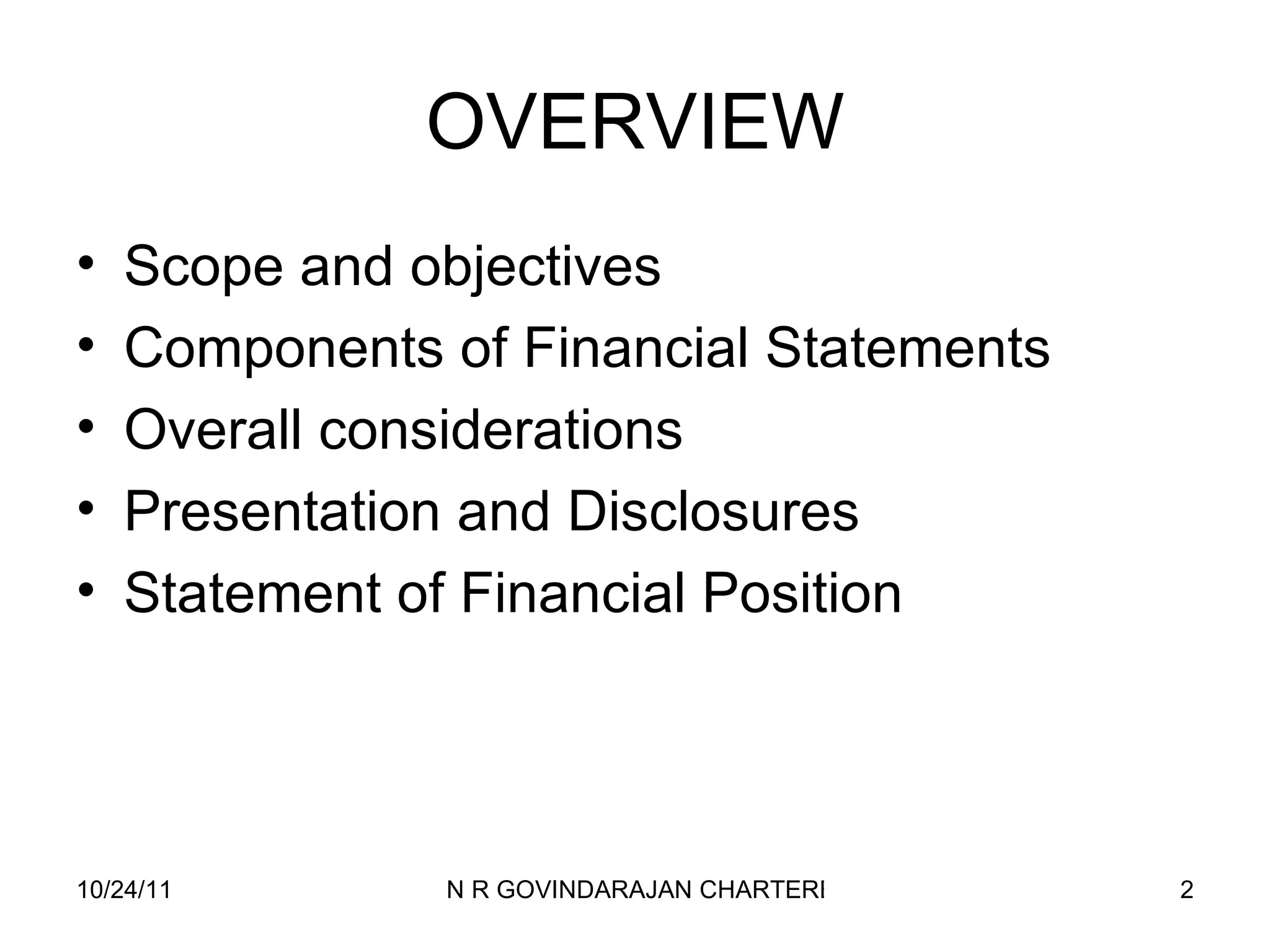 Ias 1 presentation of financial statements | PPT