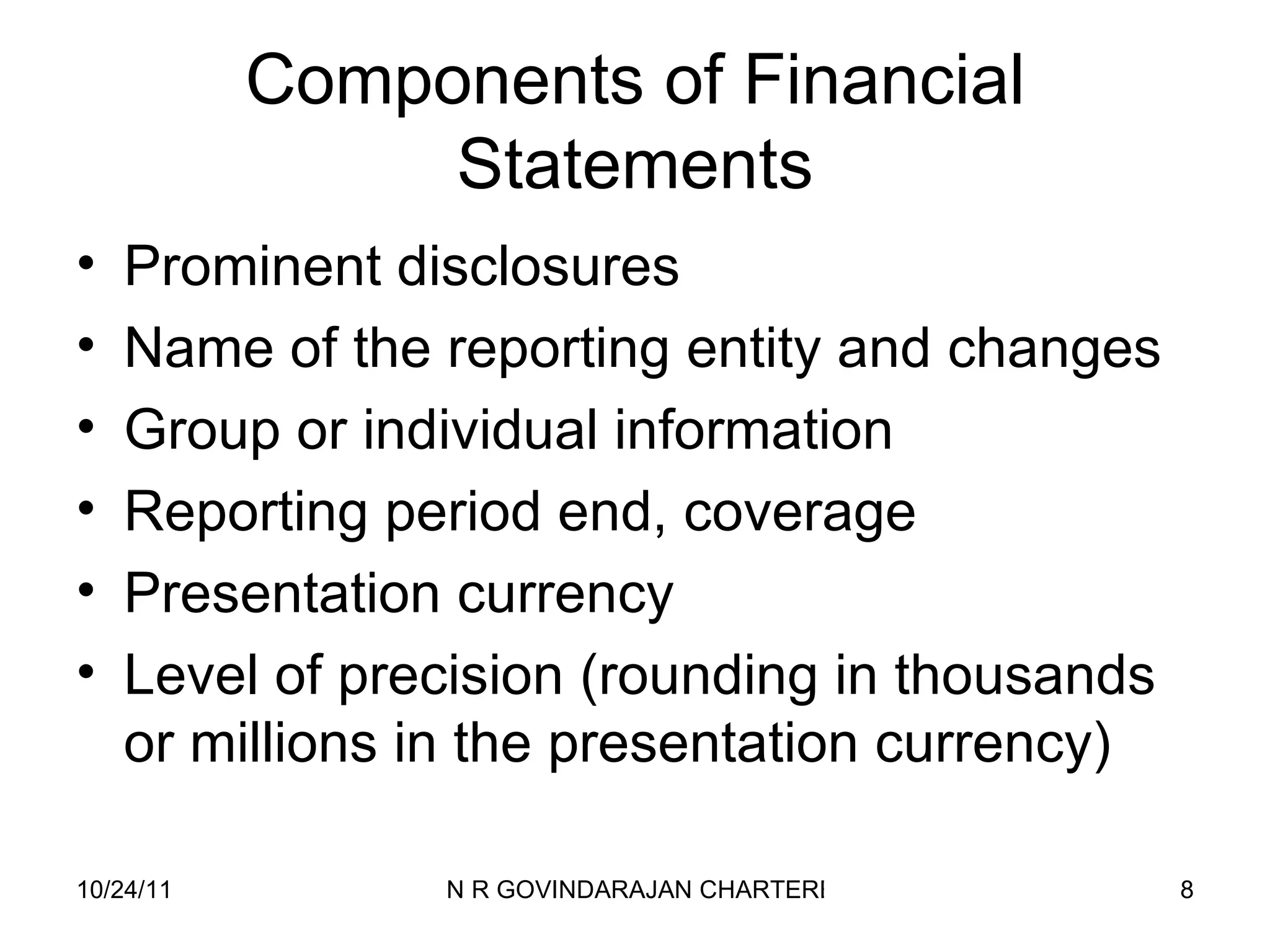 Ias 1 presentation of financial statements | PPT