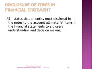 IAS1 INTERNATIONAL ACCOUNTING STANDARD Presentation of Financial ...