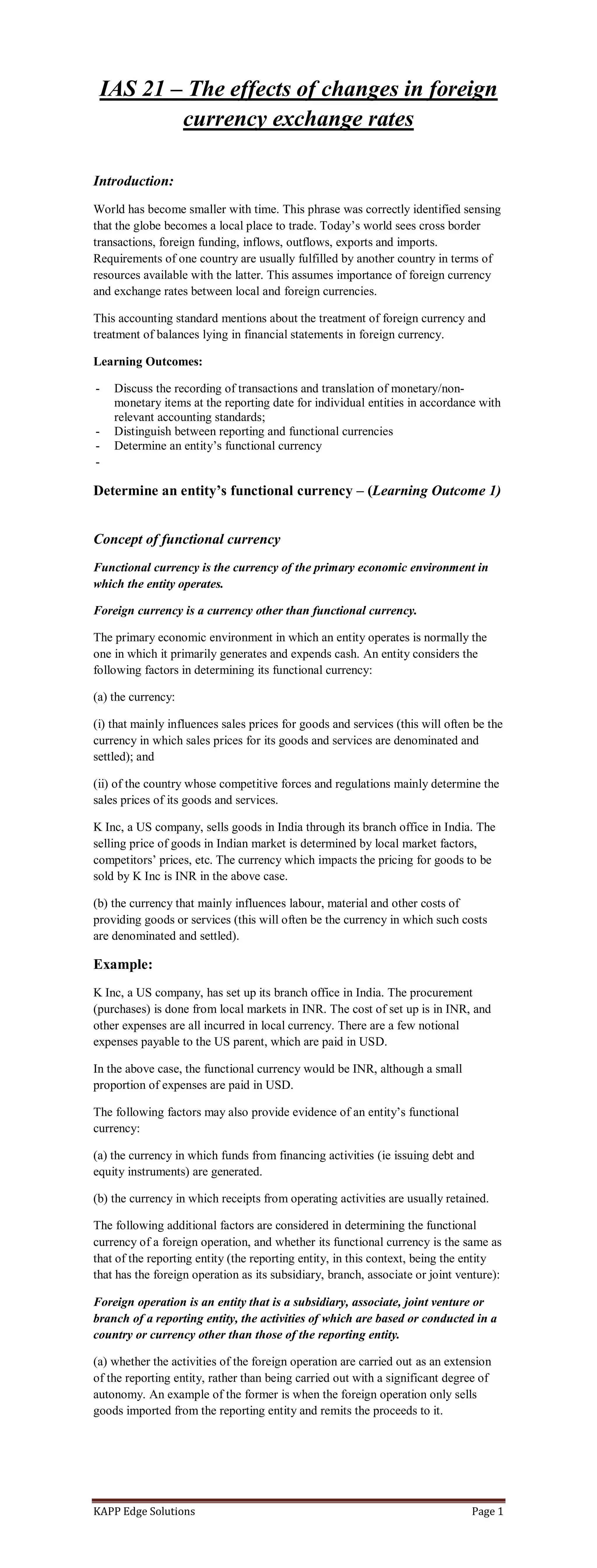 Ias 21 | PDF | Stocks and Bonds | Personal Investing