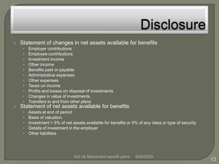 IAS 26 Retirement Benefit Plans | PPTX