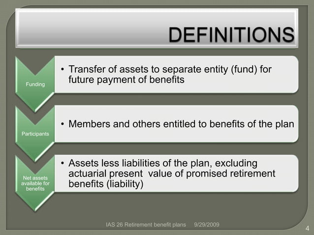 IAS 26 Retirement Benefit Plans | PPTX | Retirement Planning | Personal Finance
