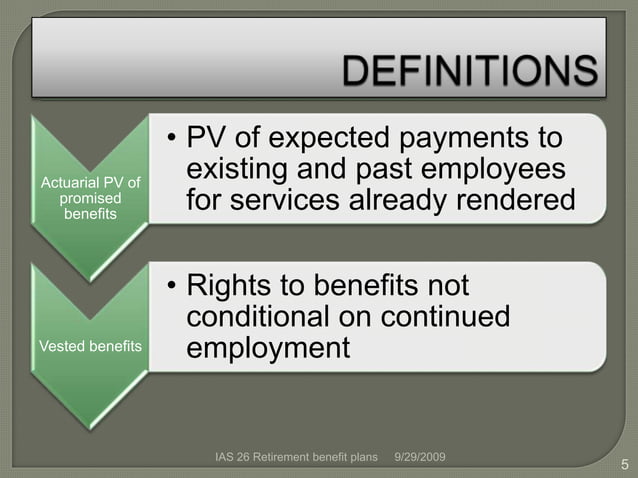 IAS 26 Retirement Benefit Plans | PPTX | Retirement Planning | Personal Finance