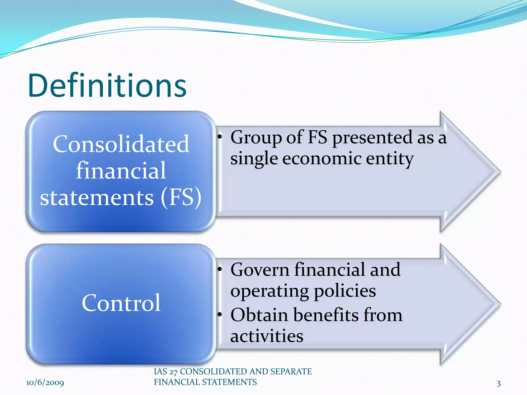 IAS 27 Consolidated And Separate Financial Statements | PPTX