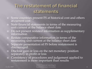 IAS 29 Financial Reporting In Hyperinflationary Economies | PPTX ...