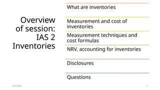 IAS 2 accounting Treatment for Inventories | PPTX