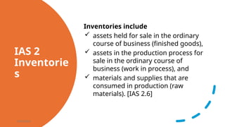 IAS 2 accounting Treatment for Inventories | PPTX