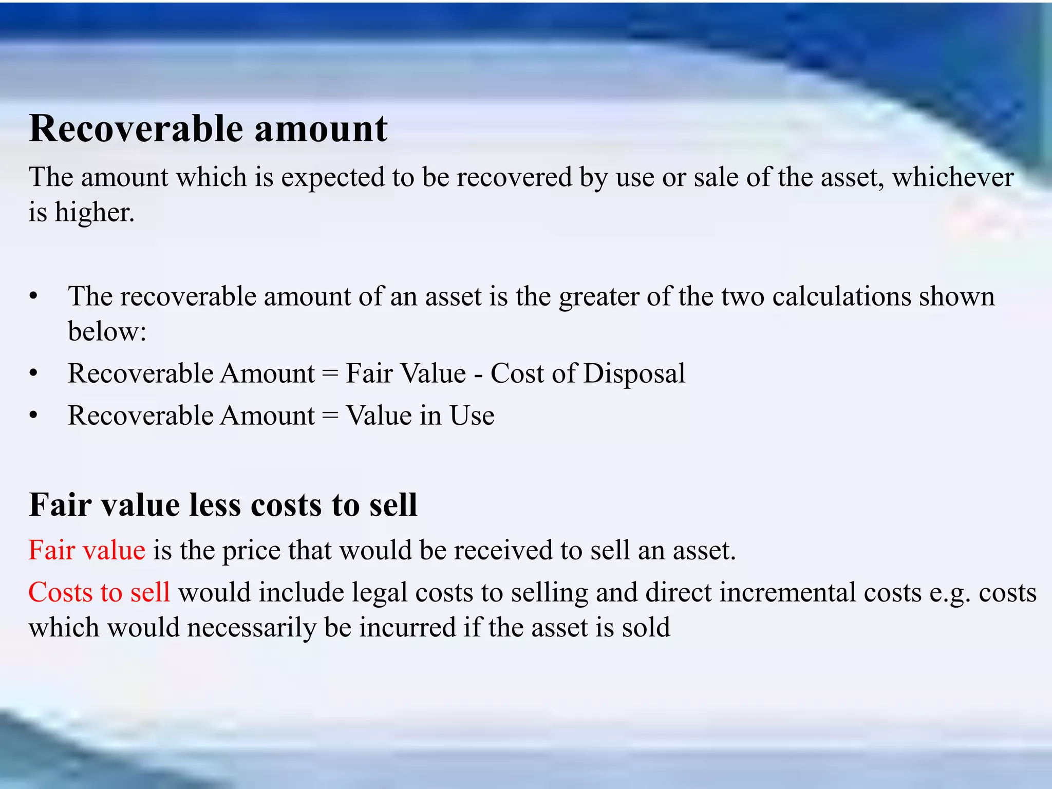 Ias 36 impairment of assets | PPTX
