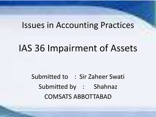 Ias 36 impairment of assets | PPTX
