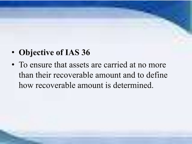 Ias 36 impairment of assets | PPTX