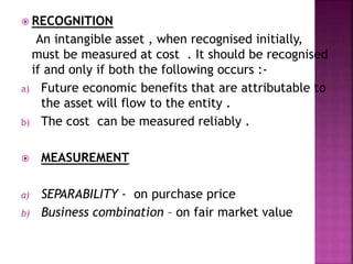 Ias – 38 INTANGIBLE ASSET & IFRS 3 | PPTX