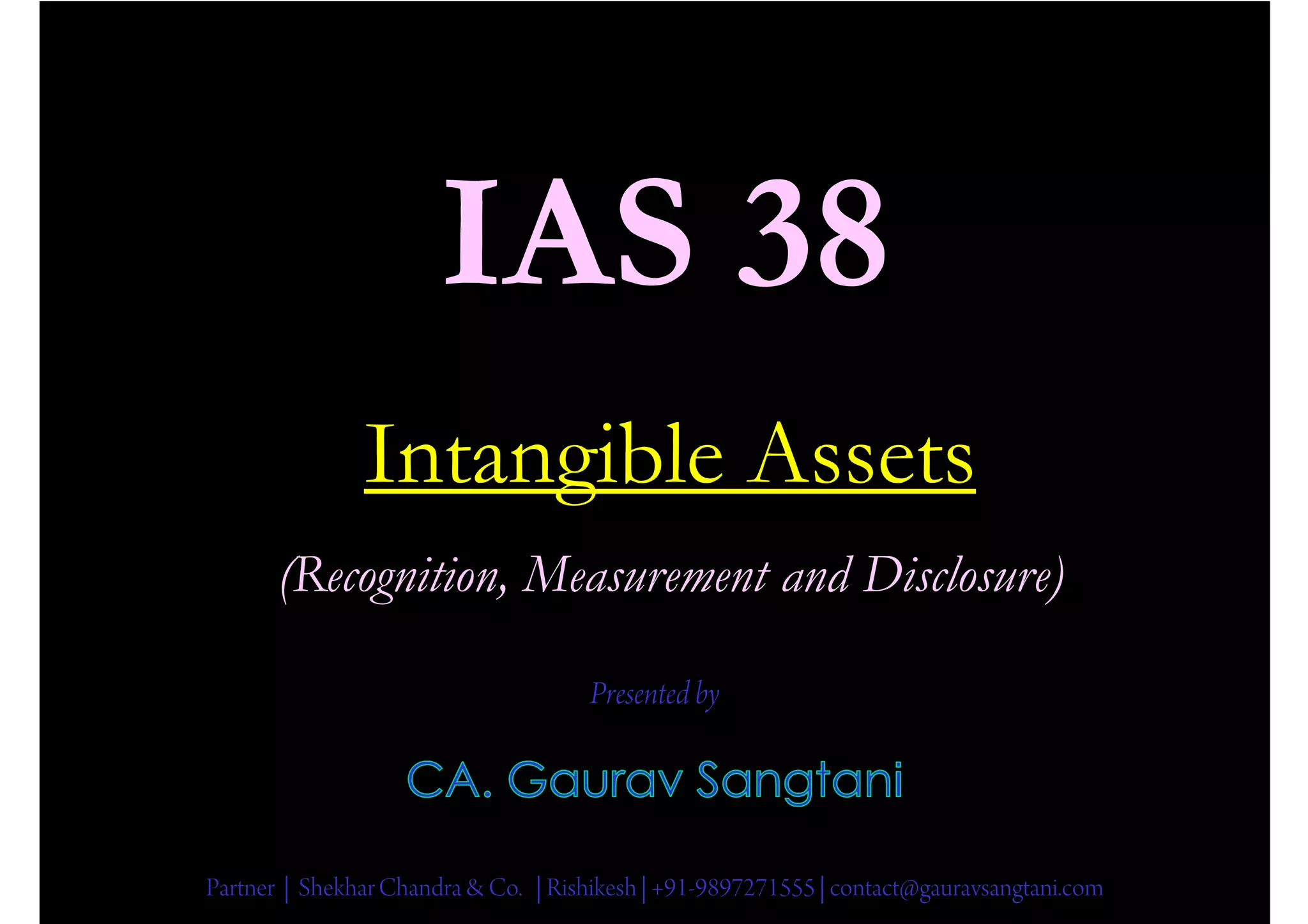 IAS 38 Intangible Assets | PDF