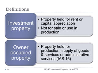 IAS 40 Investment Property | PPTX