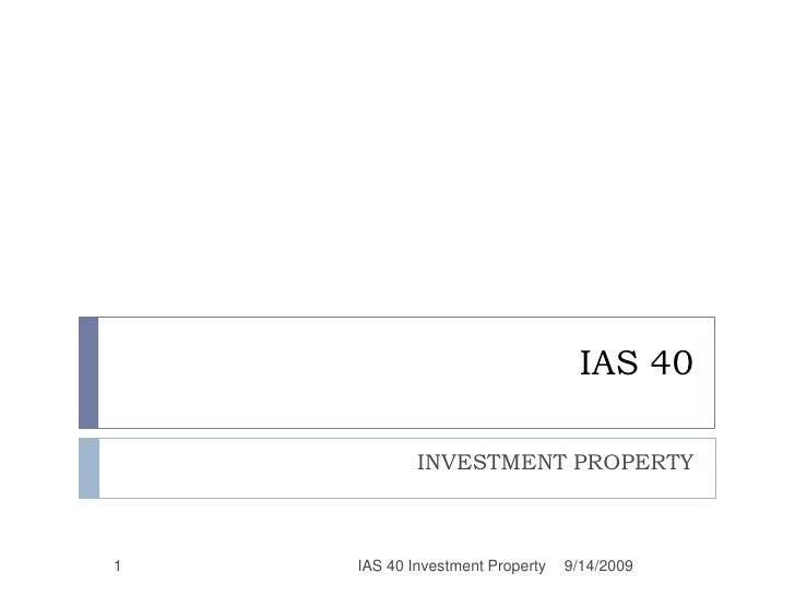 IAS 40 Investment Property