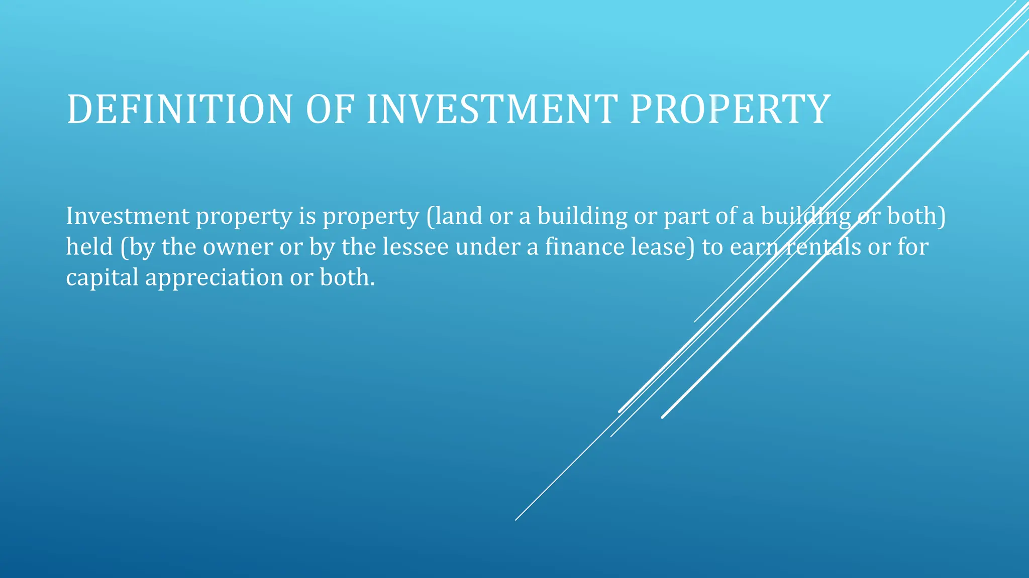 IAS 40 Investment property presentation. | PPTX